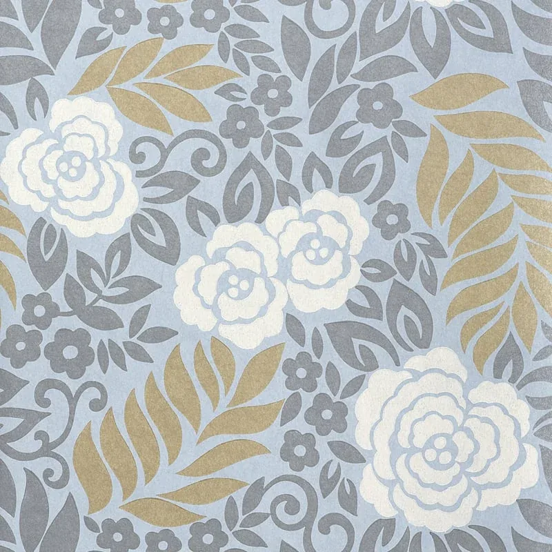 T4926 Yvette Light Blue Non-Woven Wallpaper Light Blue