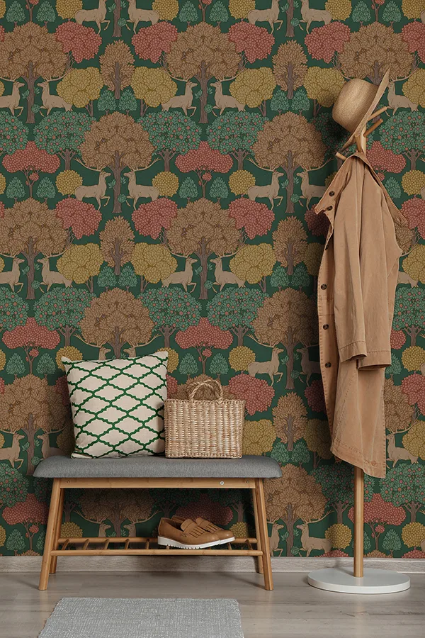 4164-M1849 | Forest of Arden - Green - Wallpaper Twins